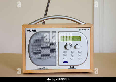 Pure Evoke-1 Retro style DAB digital radio tuned in to BBC radio 2 ...
