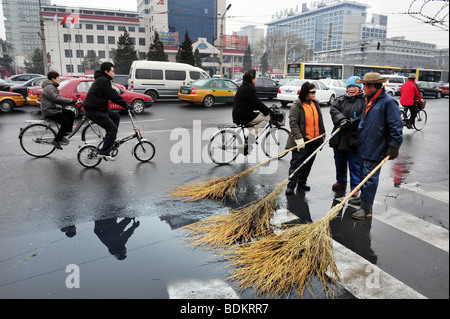 street cleaning cleaner cleaners sweep sweeping the streets public ...