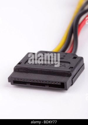 Close up view of a serial ATA electrical cable connector Stock Photo ...