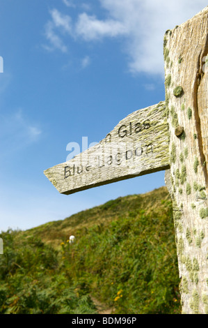 A Blue Lagoon sign near Aberieddy Bay, Pembrokeshire Stock Photo - Alamy