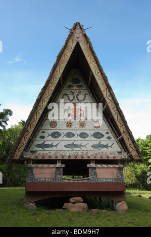 traditional Bai of Palau, the men's house, Babeldaob, Palau, Oceania ...
