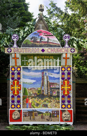 Well Dressing at Wormhill, Derbyshire, in the Peak District Stock Photo ...