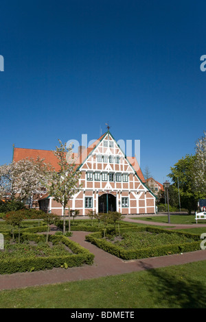 Altes Land, House Facade, Niederelbe, Lower Saxony, Northern Germany ...