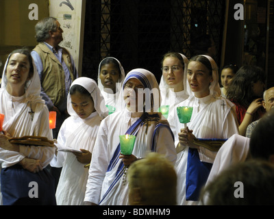 young nuns at corpus domini procession in rome, june 2009 Stock Photo ...