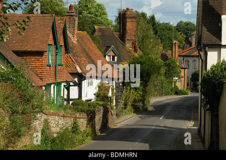 Traditional houses of the village of Shere in the Guildford district of ...