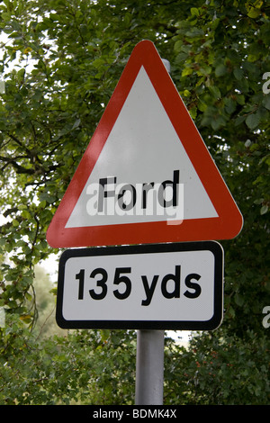 warning sign for Ford in road North Stradbroke Island, Queensland ...