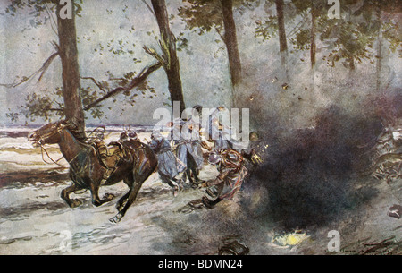 Exploding artillery shell during the First World War Stock Photo - Alamy