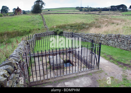 Mompesson's Well in Eyam plague village, Derbyshire, Peak District ...
