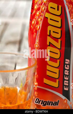 Bottle of Lucozade original energy drink, UK Stock Photo - Alamy