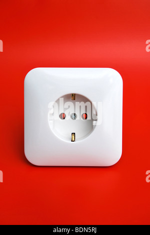 Electrical Outlet cut out on white background Stock Photo - Alamy