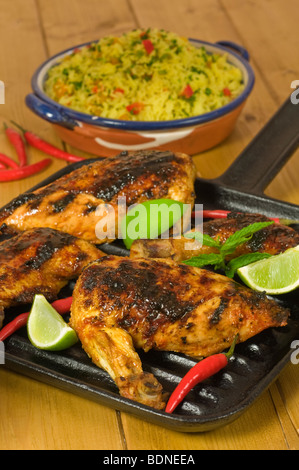 Traditional South African Peri Peri chicken livers with samp and beans ...