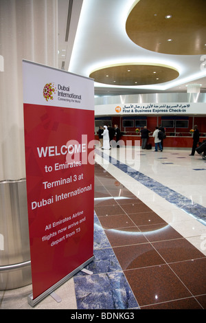 Check-in desks area at Dubai International Airport Interior, Dubai ...