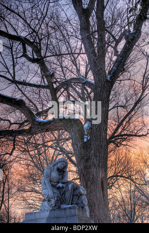 Cemetery sunrise winter Stock Photo - Alamy