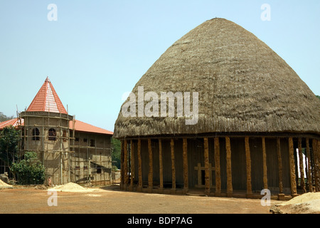 Main reception hall of chief's palace of Bamil k chiefdom of Bandjoun ...