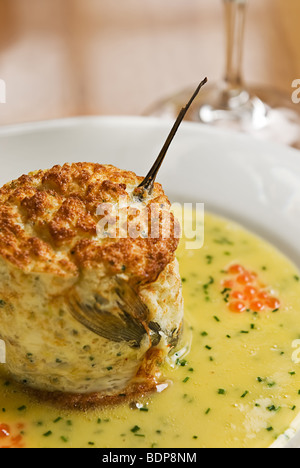 A beautiful fish souffle served in a restaurant Stock Photo - Alamy