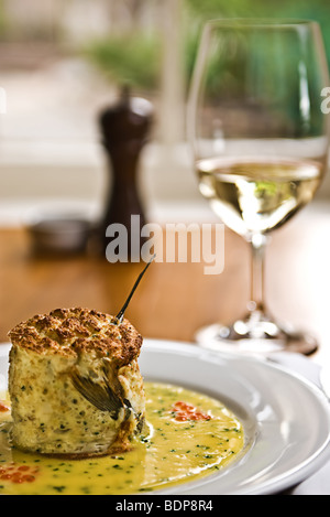 A beautiful fish souffle served in a restaurant Stock Photo - Alamy