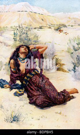 Hagar and Ishmael in the desert. Book of Genesis. Old Testament ...