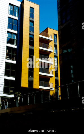 Modern high rise flats in Manchester Road Bradford Stock Photo - Alamy
