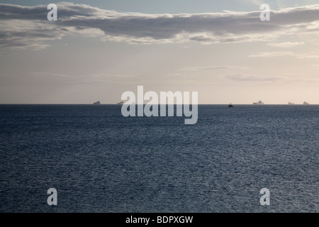 ships on English Channel Stock Photo - Alamy