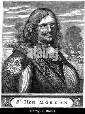 Captain Morgan, 17th century buccaneer, c1880. Artist: Unknown Stock ...