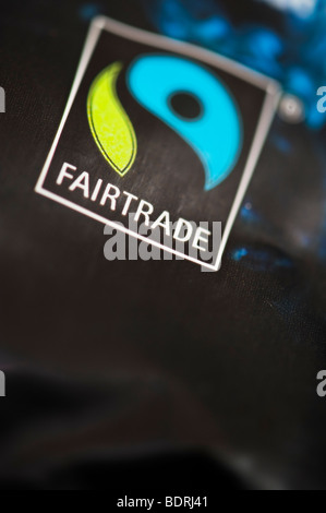 Fairtrade food packet labeling Stock Photo - Alamy