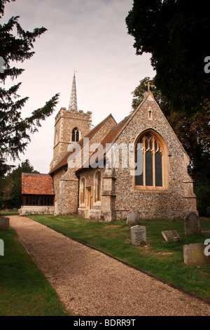 Village parish church, of Saint Edmund, Assington, Suffolk, England, UK ...