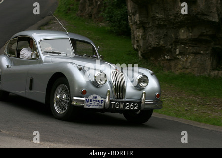 Classic car run down Cheddar Gorge, 14th May 2006 Stock Photo - Alamy