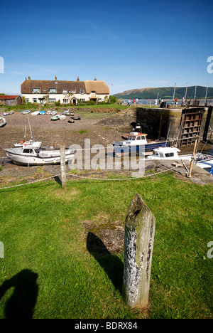 Porlock Weir Dorset Harbour Harbor UK Sea Lock Quay Slipway Stock Photo ...