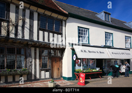 Local Shops Lavenham Town Suffolk County England Britain UK Stock Photo ...
