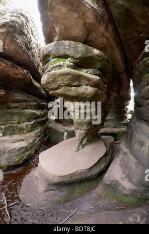 Bledne Skaly, Rock formation near Szczeliniec Wielki in Sudety ...
