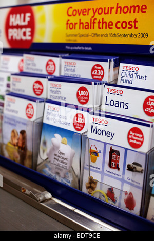 Tesco insurance leaflets Stock Photo - Alamy