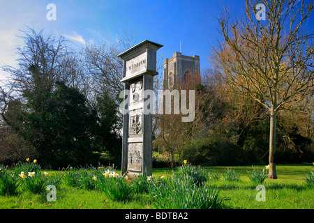 Lavenham Town Sign Suffolk County England Britain Stock Photo - Alamy