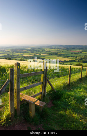 Wooden field stile Stock Photo - Alamy