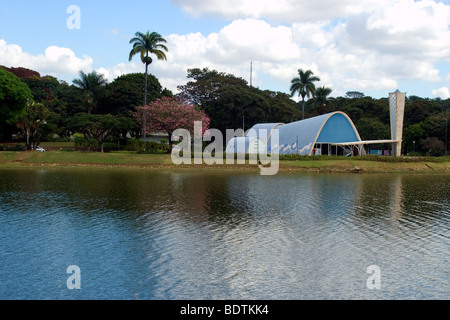 Pampulha Church at the Pampulha Lake, a landmark of Belo Horizonte ...