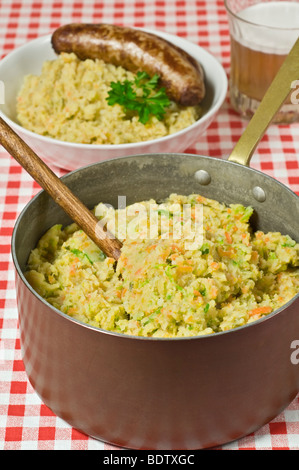 Stoemp potato with sausage Belgium Food Stock Photo - Alamy