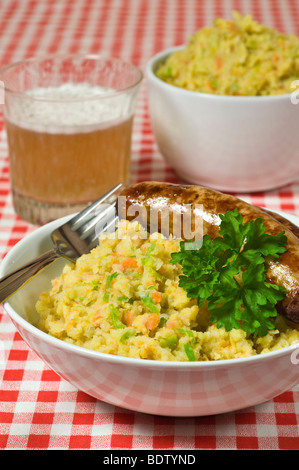 Stoemp potato with sausage Belgium Food Stock Photo - Alamy