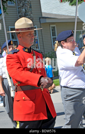 Canadian Mounties in Uniform in Patriotic Parade Stock Photo - Alamy