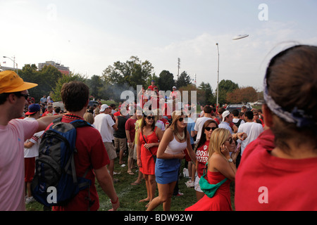 Indiana University students tailgate before a football game Stock Photo ...