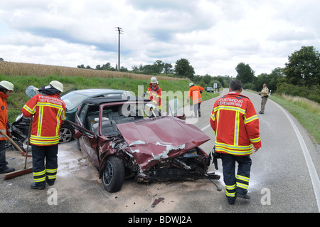 The scene of a fatal traffic accident on the A77 between Glasgow and ...