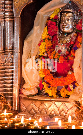 Bodhnath, Nepal. Shrine to the Goddess Ajima, or Hariti, Goddess of ...