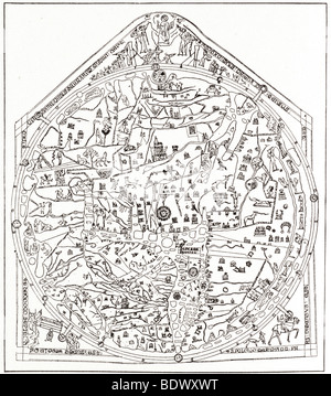 The Hereford Mappa Mundi of 1280 Stock Photo - Alamy