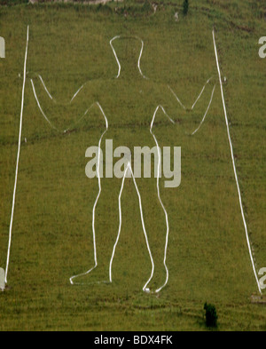 The Long Man of Wilmington South Downs East Sussex GB Stock Photo - Alamy