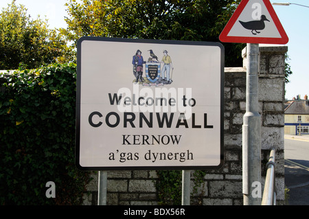Welcome to Cornwall an english county sign situated in Torpoint England ...