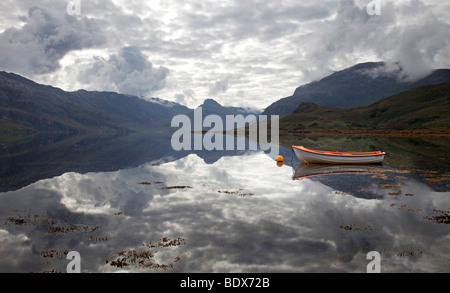 The calm after the storm at Loch Glencoul, Unapool, by Kylesku, Assynt ...