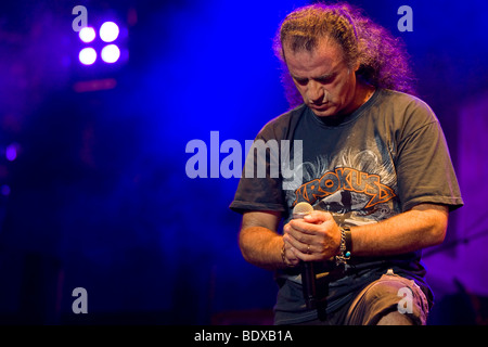 Singer and frontman Marc Storace of the Swiss rock band Krokus live in ...