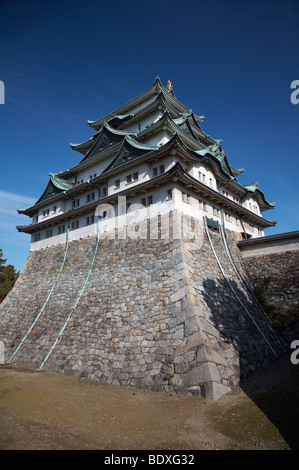 Summer view of Nagoya Castle under blue sky. Japan Stock Photo - Alamy