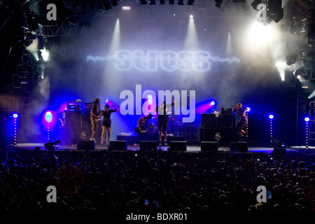 The Swiss rapper Andres Andrekson aka Stress live at the Heitere Open ...