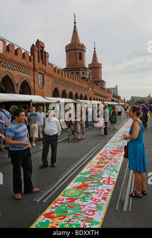 Open air gallery at Oberbaum bridge between Kreuzberg and ...