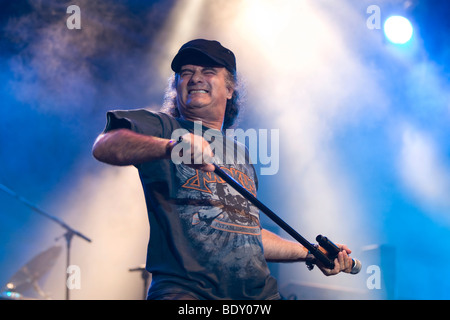 Singer and frontman Marc Storace of the Swiss rock band Krokus live in ...