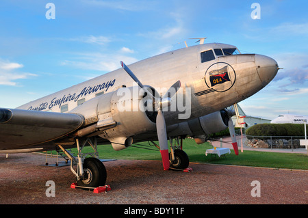 Historic DC 3 aircraft at the Qantas Founders Museum in Longreach ...